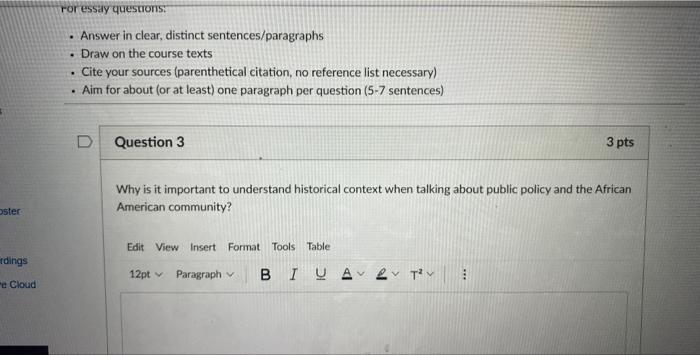 - Answer in clear, distinct sentences/paragraphs - | Chegg.com