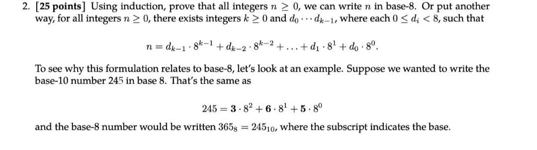 Solved 2. [ 25 points] Using induction, prove that all | Chegg.com