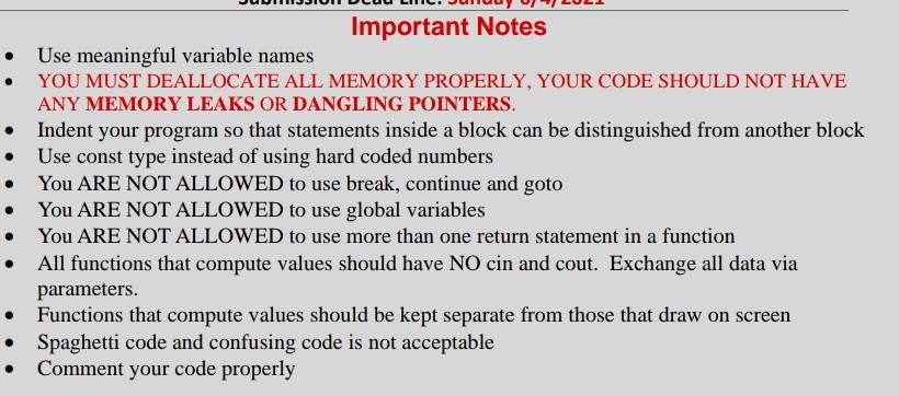 Solved Important Notes Use meaningful variable names YOU | Chegg.com