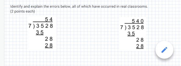 Solved Identify and explain the errors below, all of which | Chegg.com