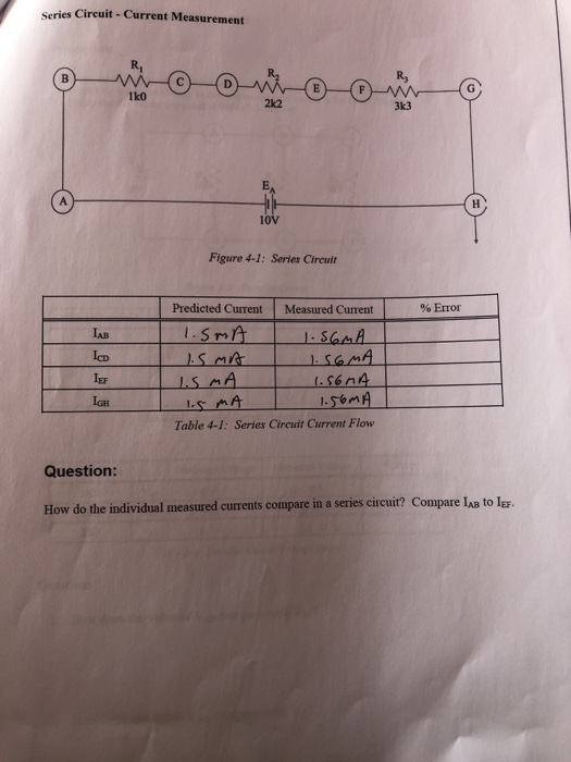 curements of Voltages and Currents in Series. | Chegg.com