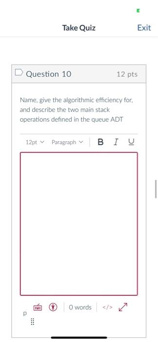 Solved Name, give the algorithmic efficiency for, and | Chegg.com