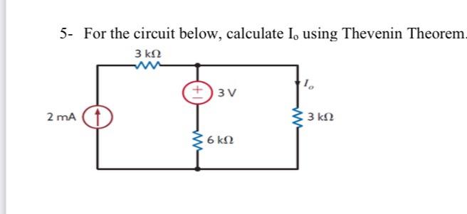 Solved 1- For the circuit given below, use KVL (loop | Chegg.com