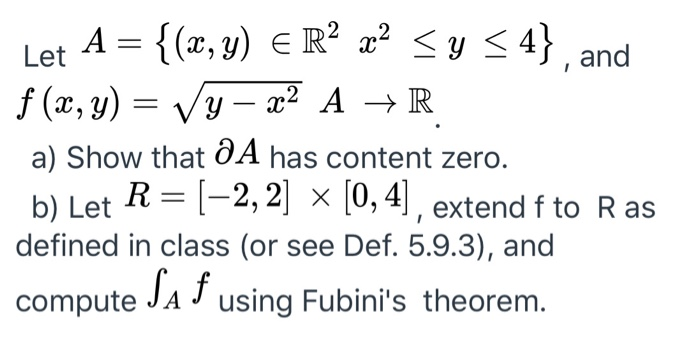 Solved Let A = {(x, y) € R22 sy