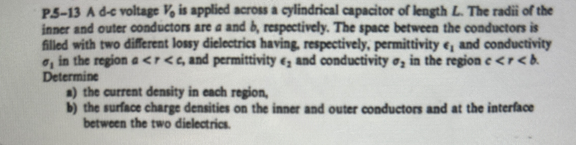 Solved PS-13 ﻿A de voltage V0 ﻿is applied across a | Chegg.com