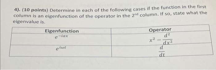 Solved 4 10 Points Determine In Each Of The Following 