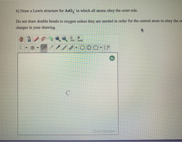 Solved b) Draw a Lewis structure for Aso, in which all atoms | Chegg.com