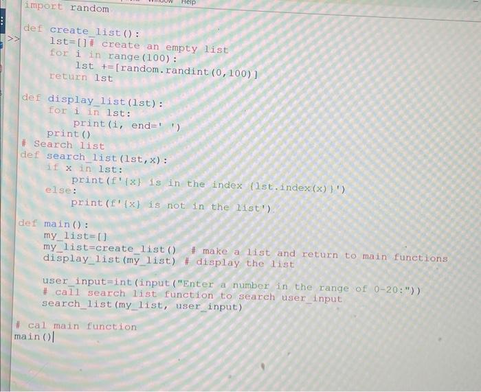 Solved 1. develop a method to take a list and a number2. | Chegg.com