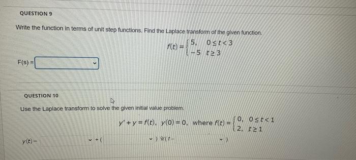 Solved Write the function in terms of unit step functions. | Chegg.com