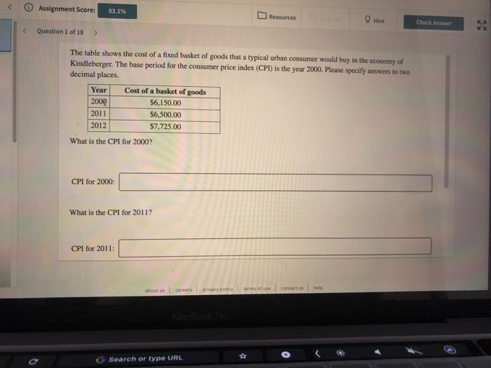 Solved Assignment Score: 83.1% Resources Hint Check Anwar | Chegg.com
