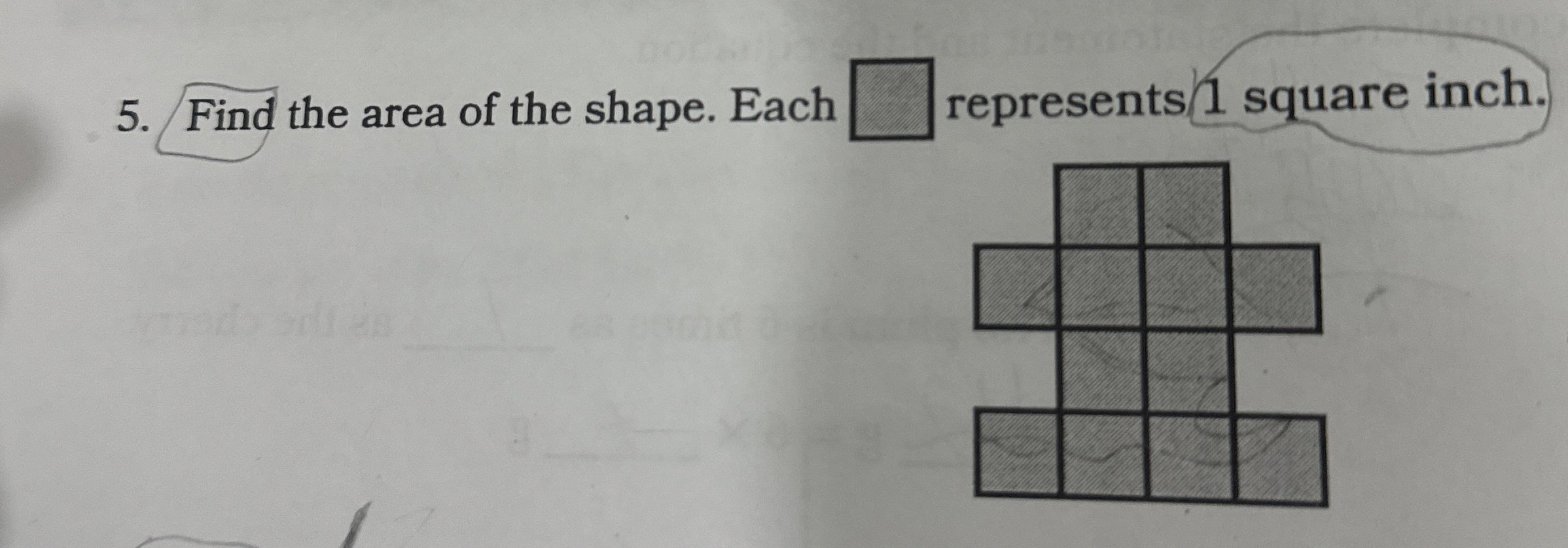 Solved Find the area of the shape. Eachrepresents 1 ﻿square | Chegg.com