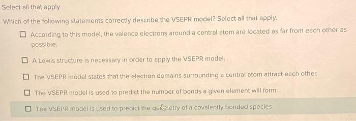 Solved Select all that apply Which of the following | Chegg.com