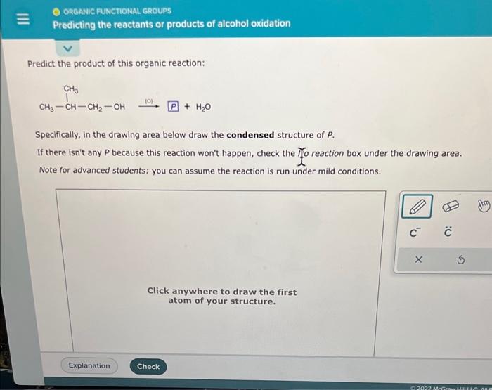 Solved Predict the product of this organic reaction: | Chegg.com