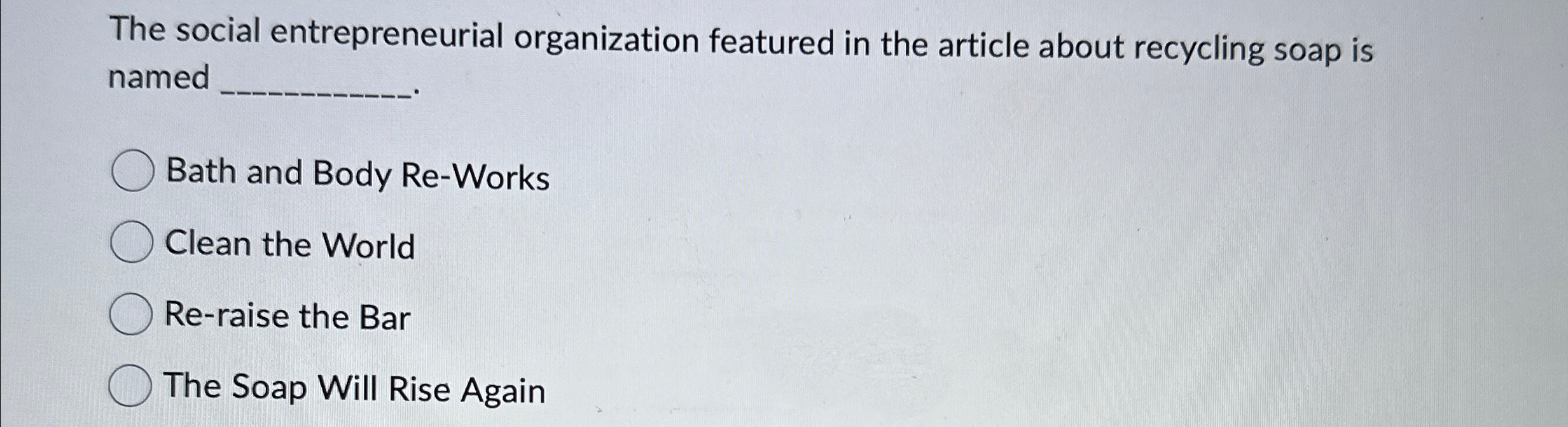 Solved The social entrepreneurial organization featured in | Chegg.com