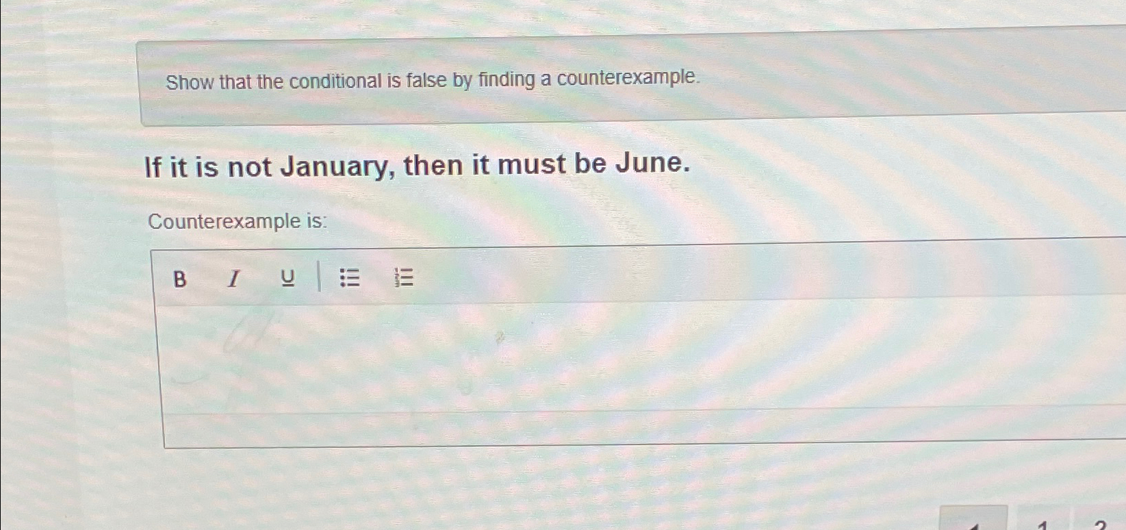 Solved Show that the conditional is false by finding a | Chegg.com