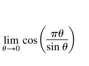 Solved limθ→0cos(πθsinθ) | Chegg.com