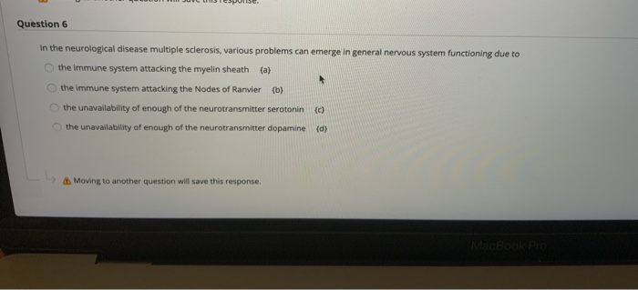 Solved in the neurological disease multiple sclerosis, | Chegg.com