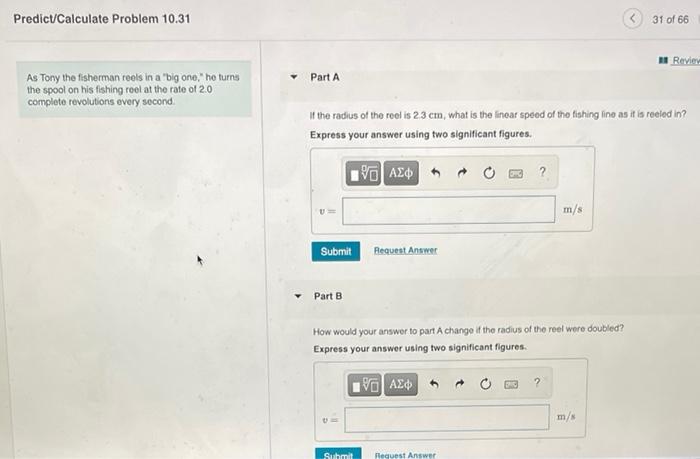 Solved Predict/Calculate Problem 10.31 31 of 66 Review Part | Chegg.com