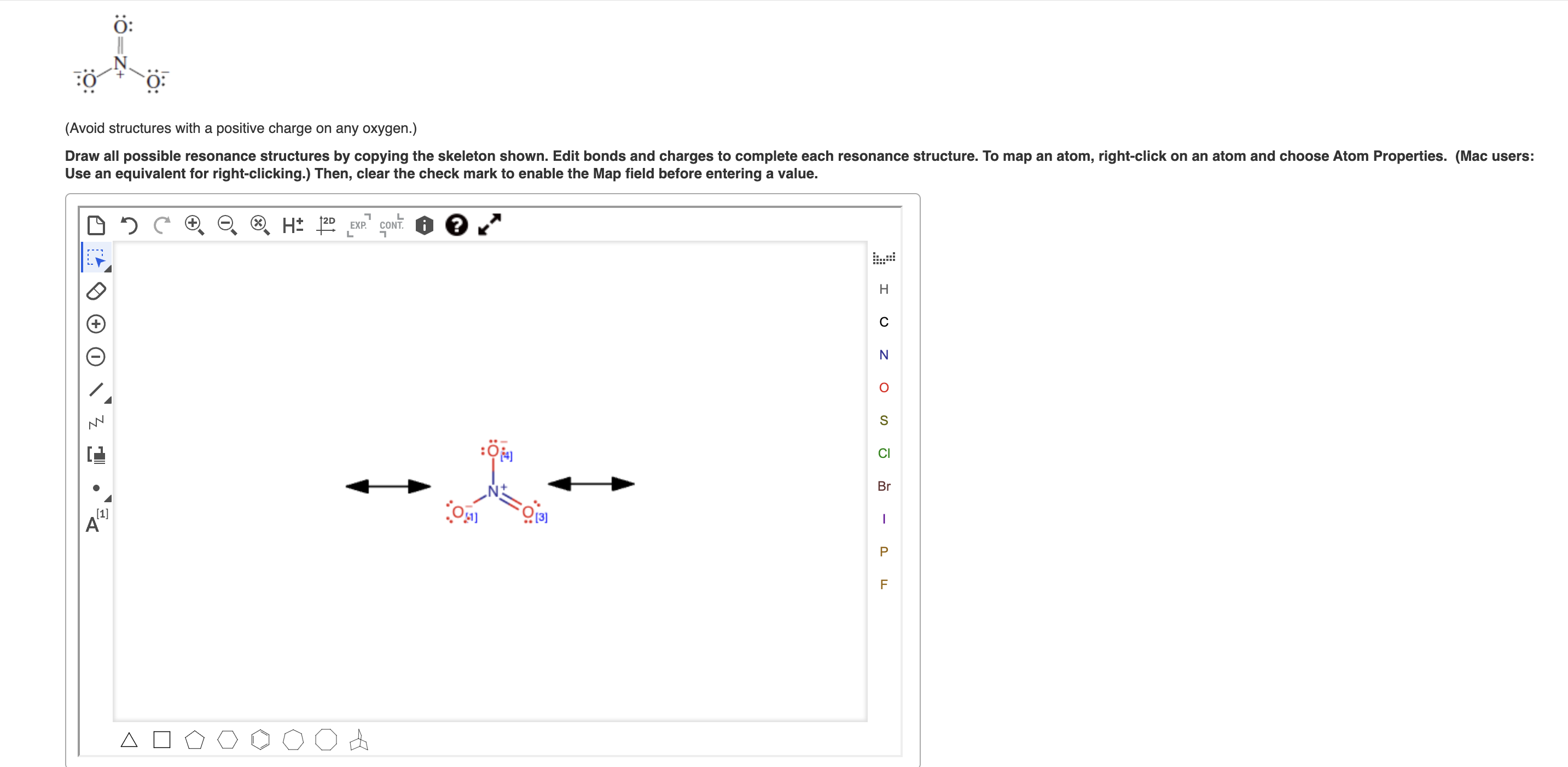 Solved (Avoid structures with a positive charge on any | Chegg.com
