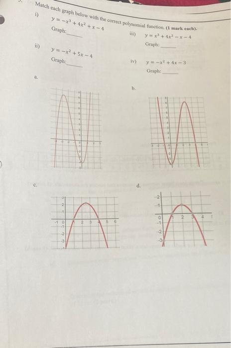 Solved a) Which of the following graphs may represent | Chegg.com