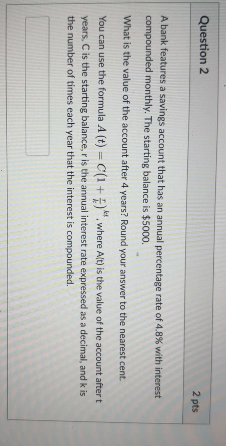 Solved Question 22 ﻿ptsA bank features a savings account | Chegg.com
