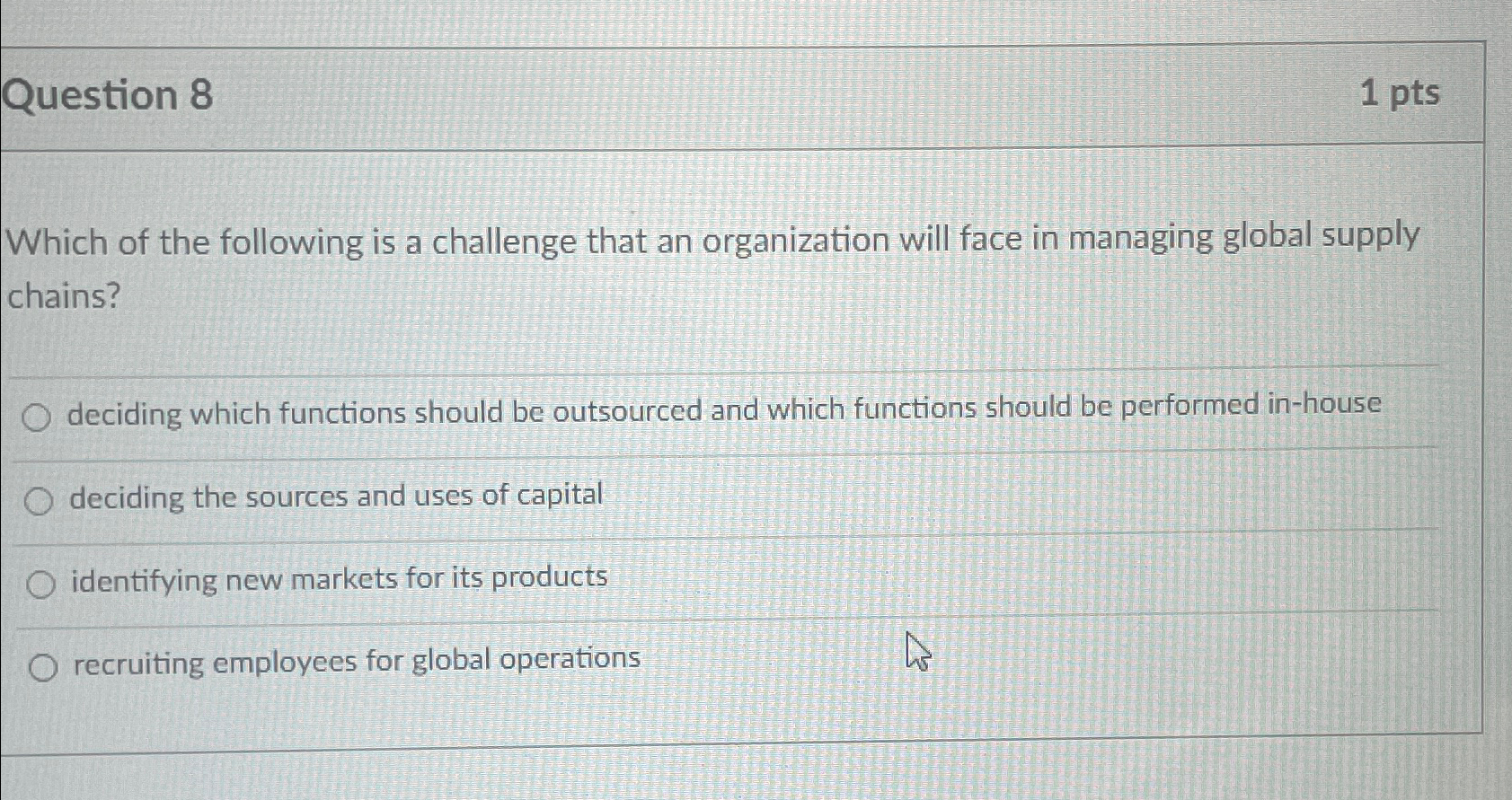Solved Question 81 ptsWhich of the following is a challenge | Chegg.com Solved Question 81 ptsWhich of the following is a challenge | Chegg.com