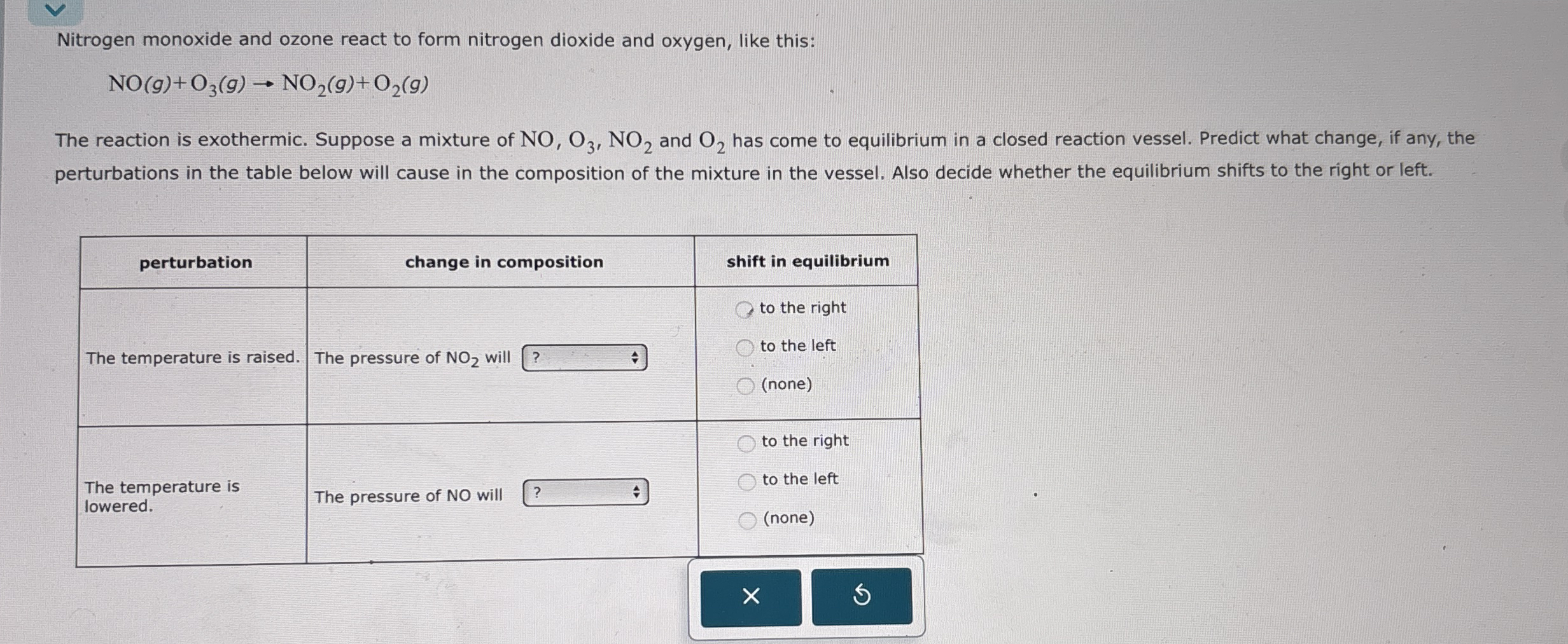 Solved Nitrogen monoxide and ozone react to form nitrogen | Chegg.com