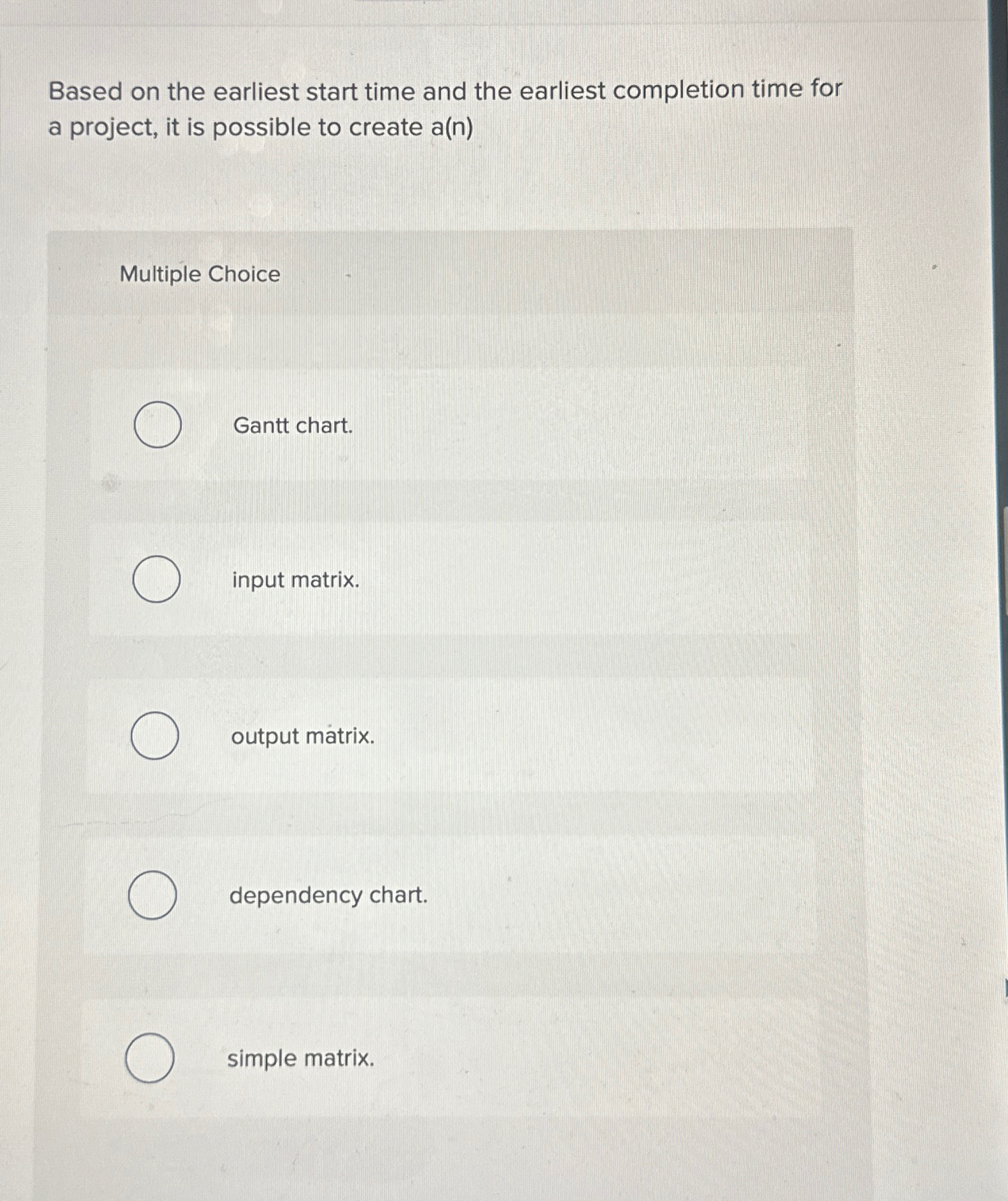 Solved Based on the earliest start time and the earliest | Chegg.com