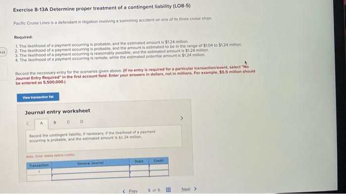 Solved Exercise 8-13A Determine proper treatment of a | Chegg.com