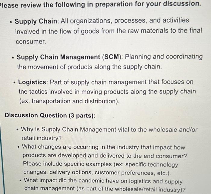 Solved ease review the following in preparation for your | Chegg.com