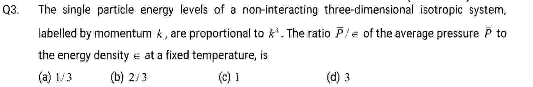 Solved Q3 the Single Particle Energy Levels Of A