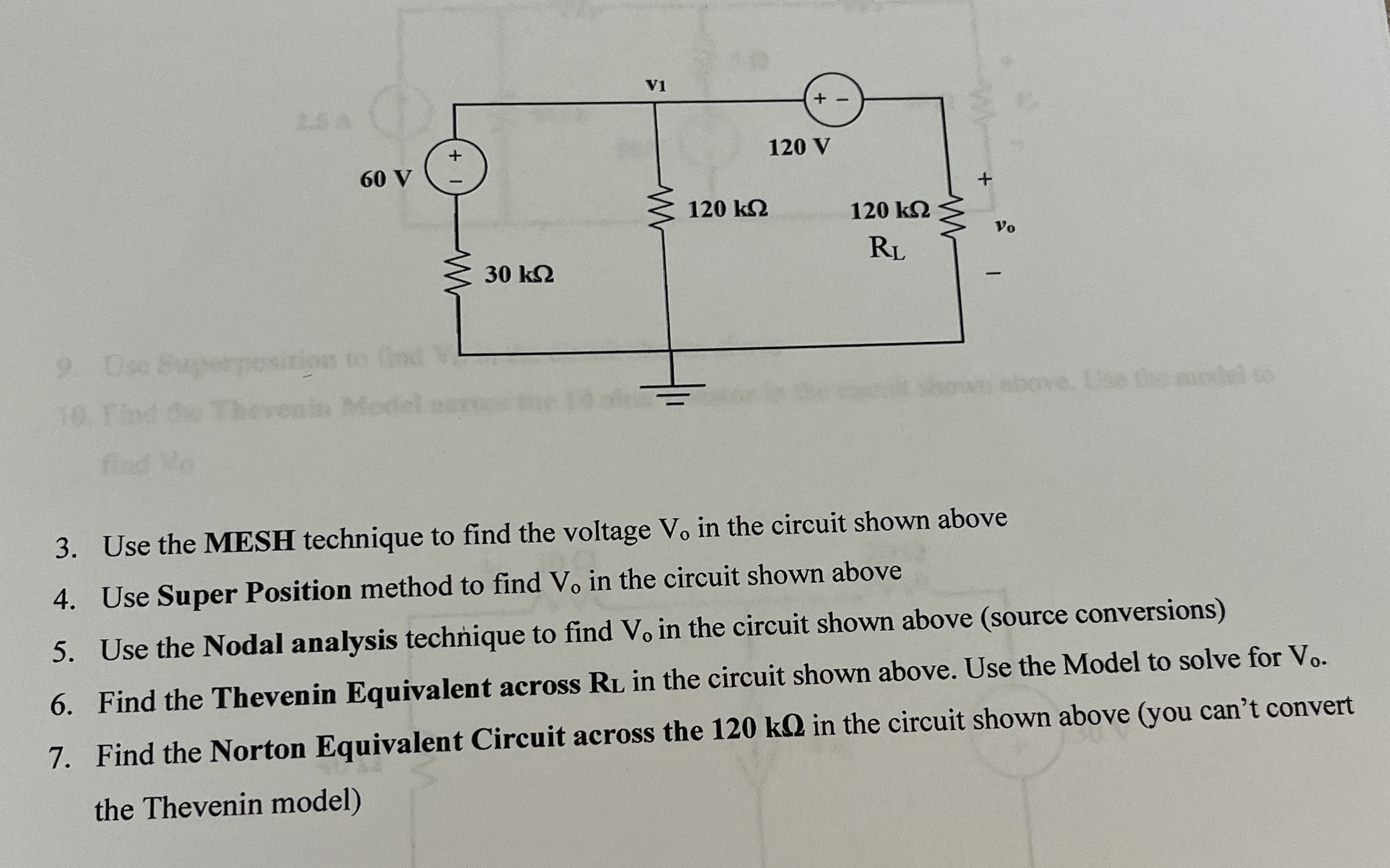Solved Use the MESH technique to find the voltage V0 ﻿in the | Chegg.com