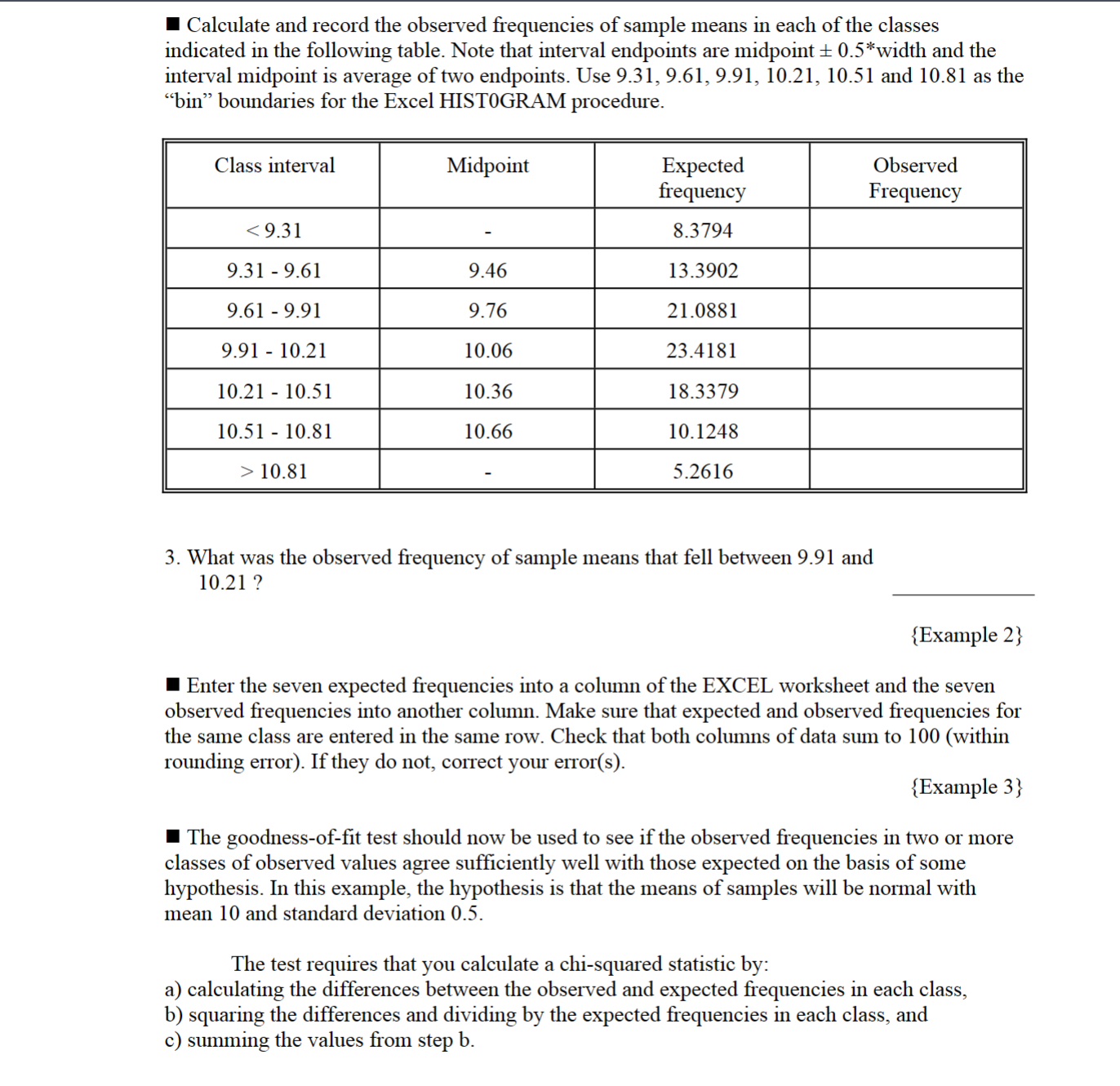 Solved Calculate and record the observed frequencies of | Chegg.com