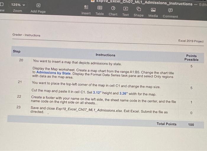 Solved View 8 6 Edite DE Add Page Insert Table Chart Text | Chegg.com