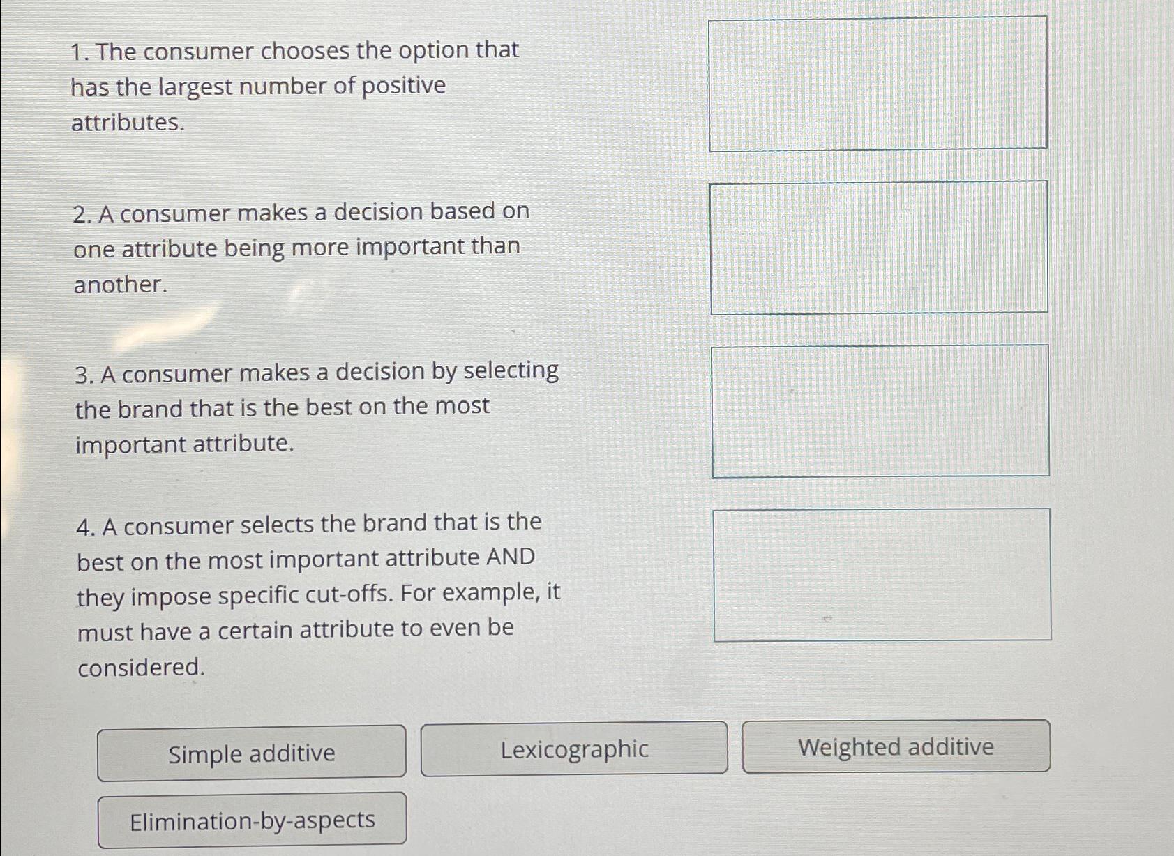 Solved The consumer chooses the option that has the largest | Chegg.com