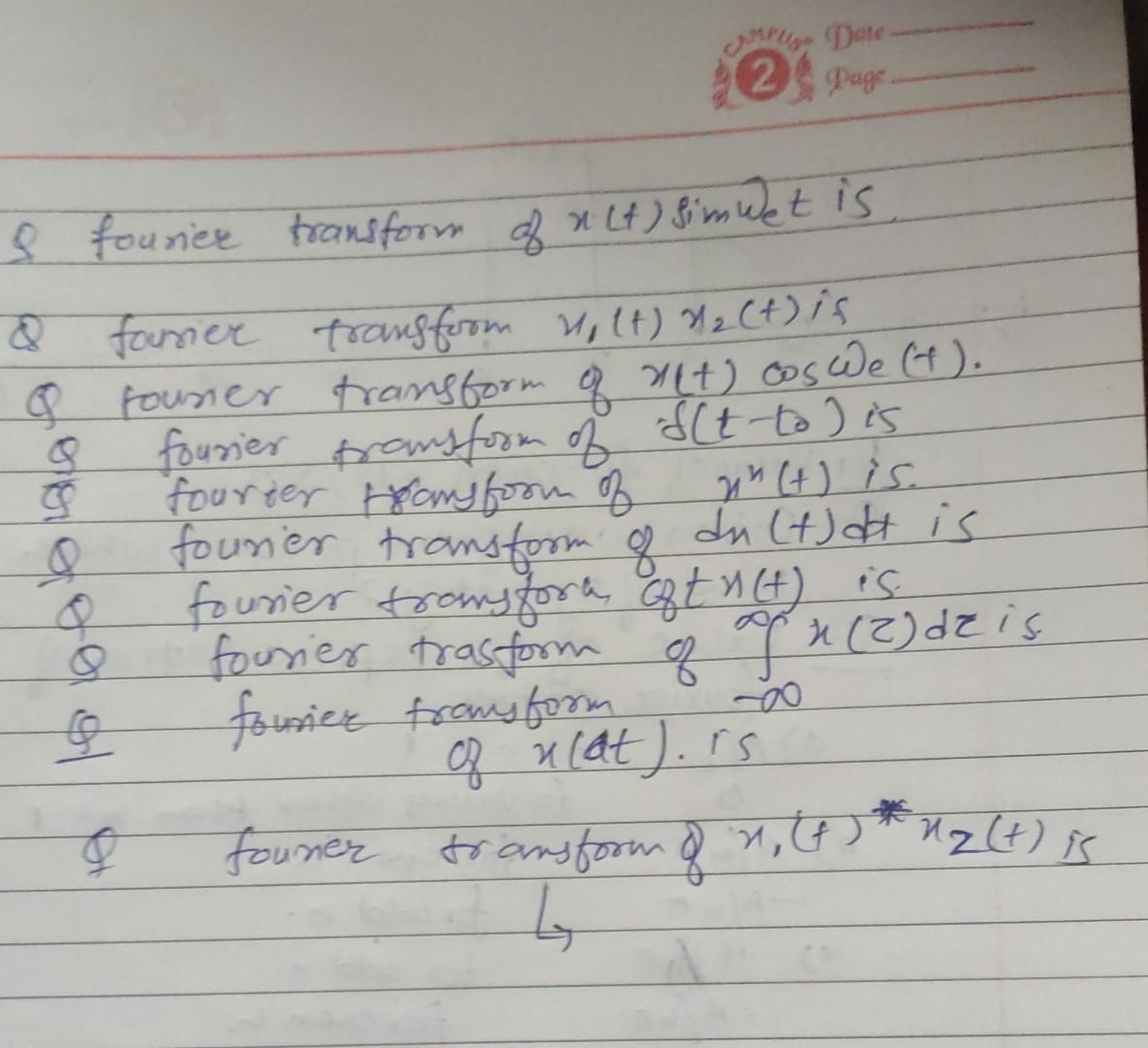 Solved \& founier transform of x(t)sim′t is Q founce | Chegg.com