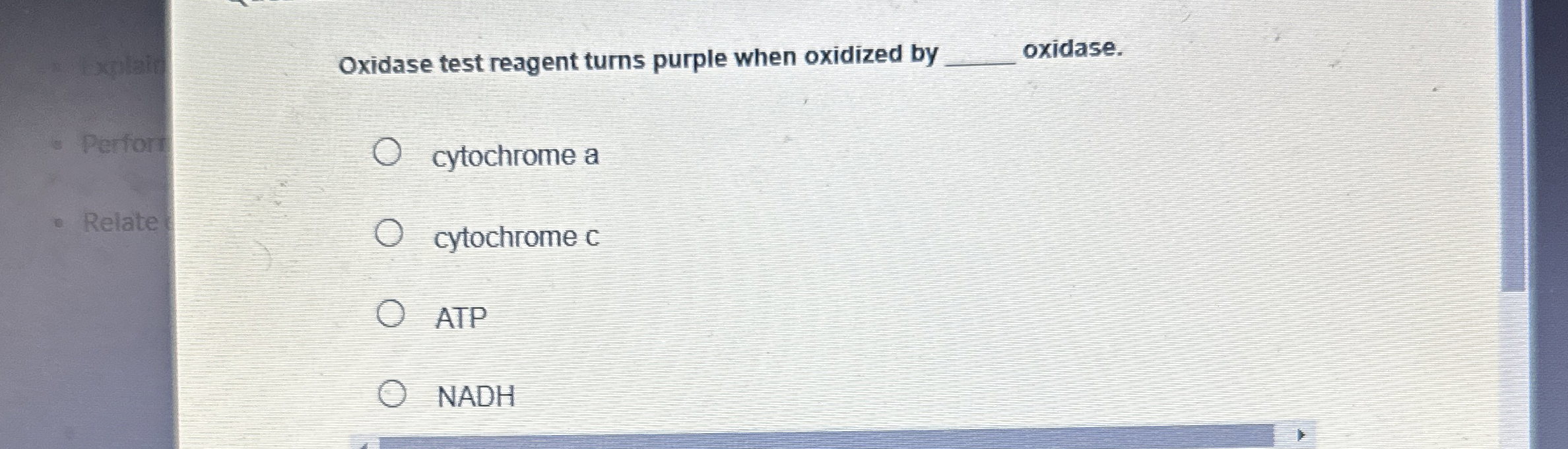 Solved Oxidase test reagent turns purple when oxidized by q, | Chegg.com