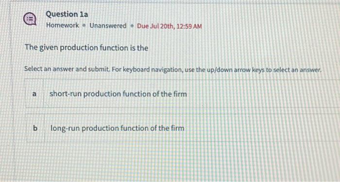Solved Consider the following short-run production function | Chegg.com