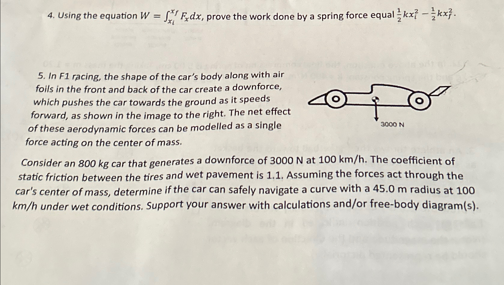 Solved Using the equation W=∫xixfFxdx, ﻿prove the work done | Chegg.com