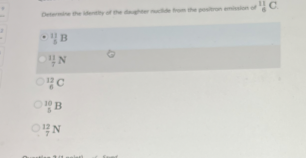 Solved Determine the idenitity of the daughter nuclide from | Chegg.com