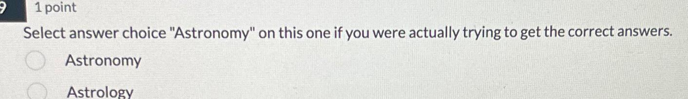 Solved 1 pointSelect answer choice Solved 1 pointSelect answer choice