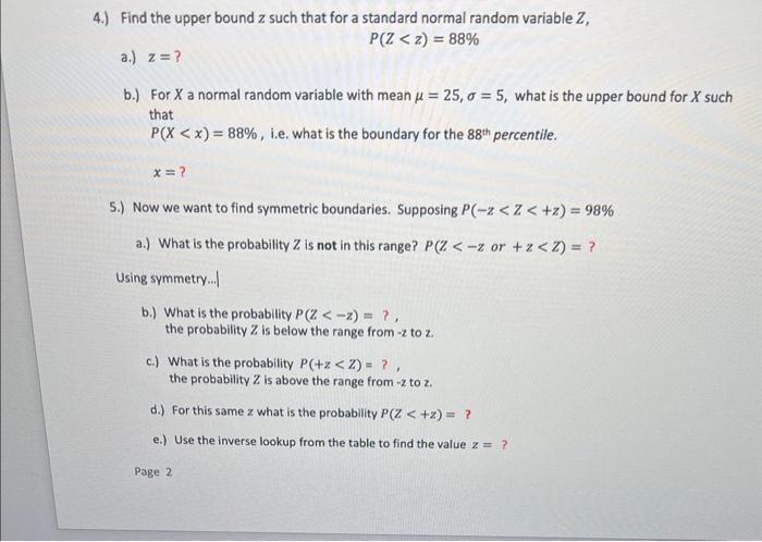 Solved P(Z | Chegg.com