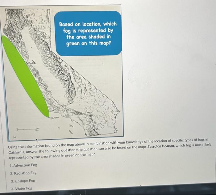 Solved Using the information found on the map above in | Chegg.com