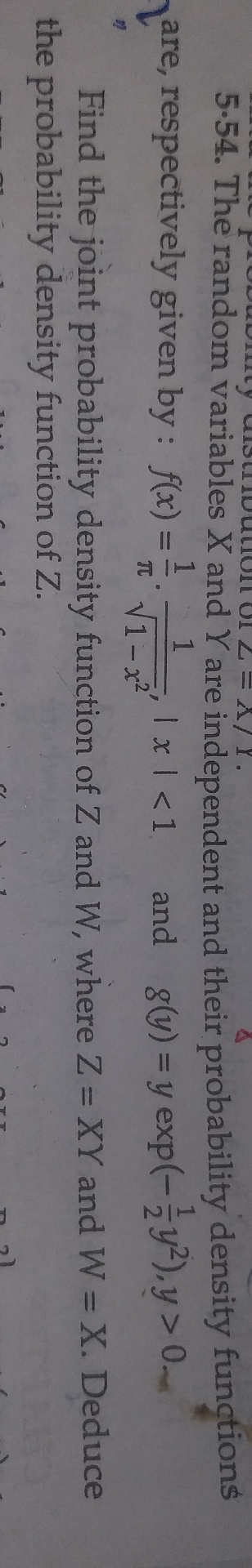 Solved by an EXPERT 5.54. ﻿The random variables x ﻿and Y ﻿are independent | Chegg.com