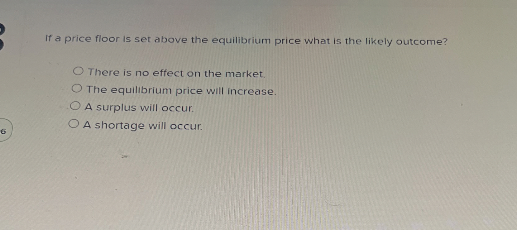 If a price floor is set above the equilibrium price | Chegg.com