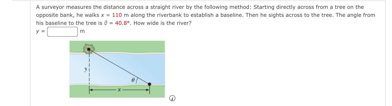 Solved A surveyor measures the distance across a straight | Chegg.com