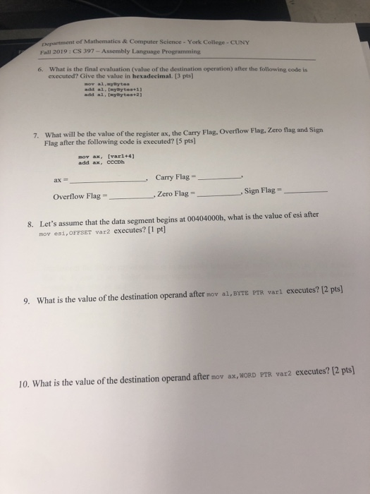 Solved Using the following variable definitions, answer | Chegg.com