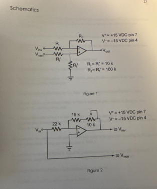Solved SchematicsFigure 1C pin 7C pin 4Fgure 2 ﻿Procedure | Chegg.com