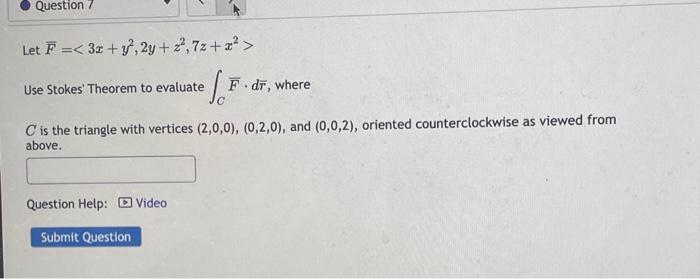 Solved Let Fˉ= Use Stokes' Theorem to | Chegg.com