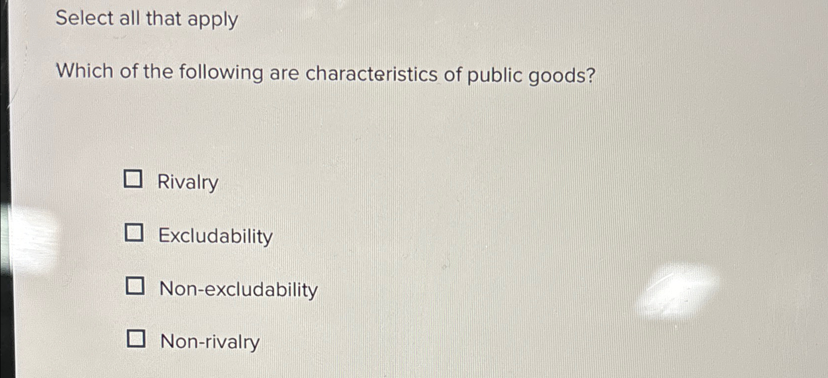 Solved Select all that applyWhich of the following are | Chegg.com